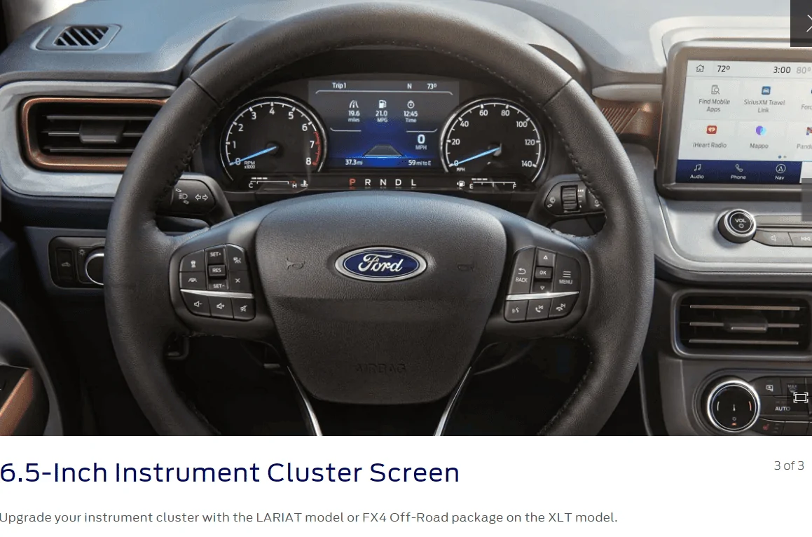 Do different Maverick Trim levels have different looking displays ...