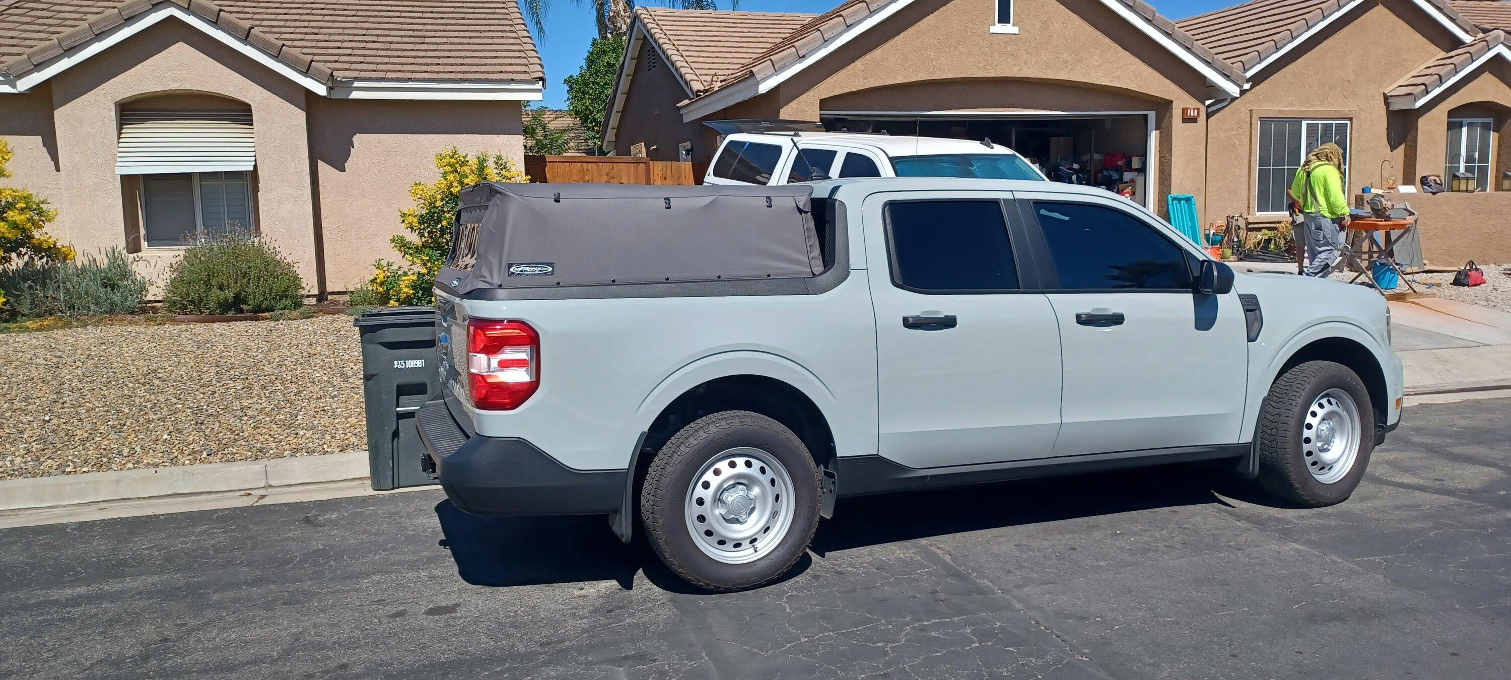 Folding Softopper camper shell installed on my Maverick ...