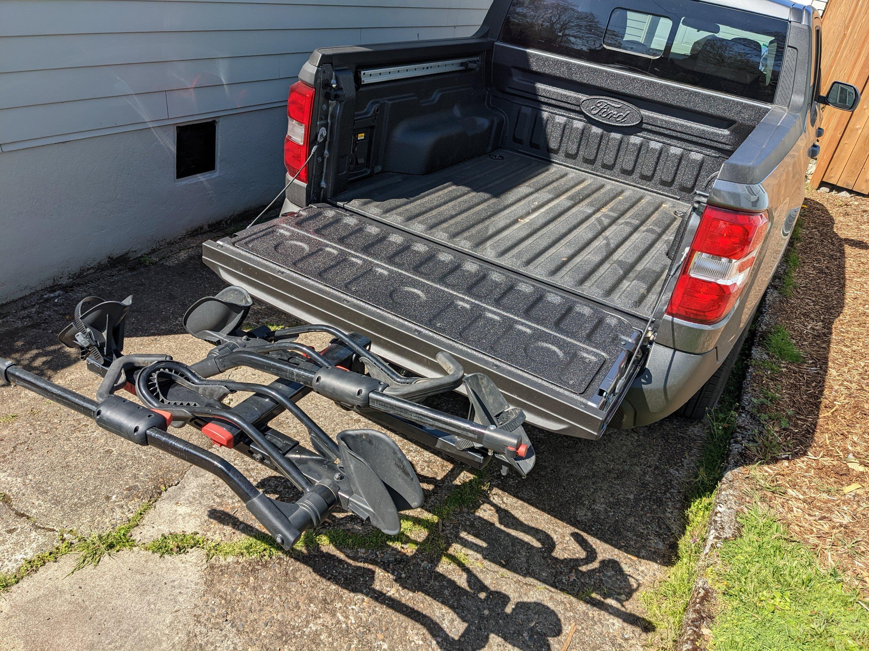 Hitch bike rack that allows tailgate to go down. | MaverickTruckClub ...