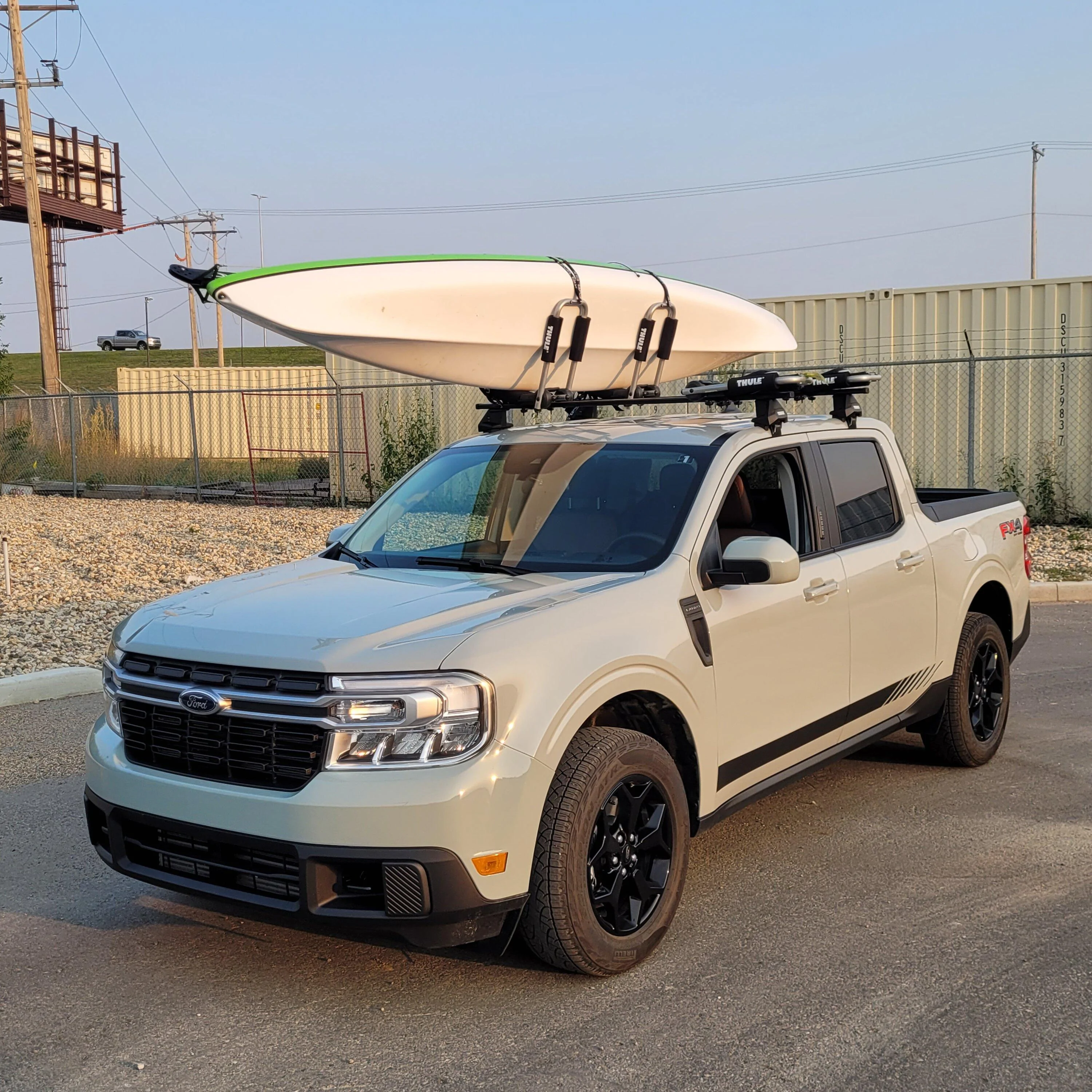 Hauling a kayak on Maverick with Elevate Rack System ...