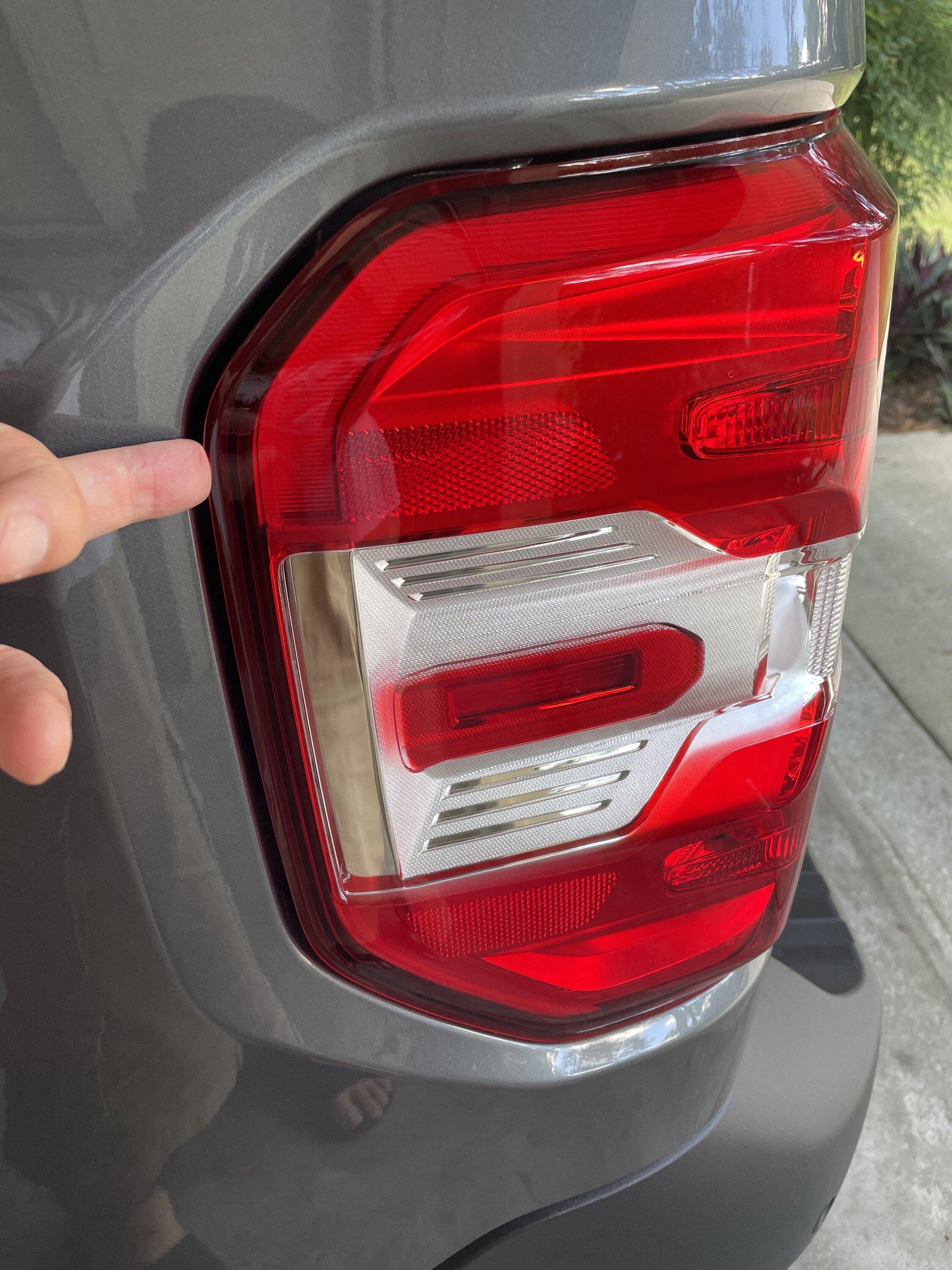 Rear light cluster misalignment?? | MaverickTruckClub - 2022+ Ford ...