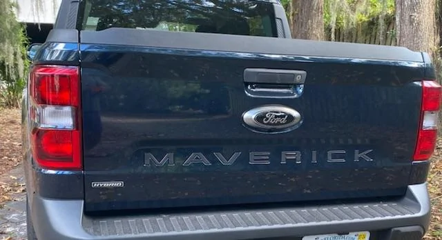 Any pics of Alto Blue with black tailgate letters? | MaverickTruckClub ...