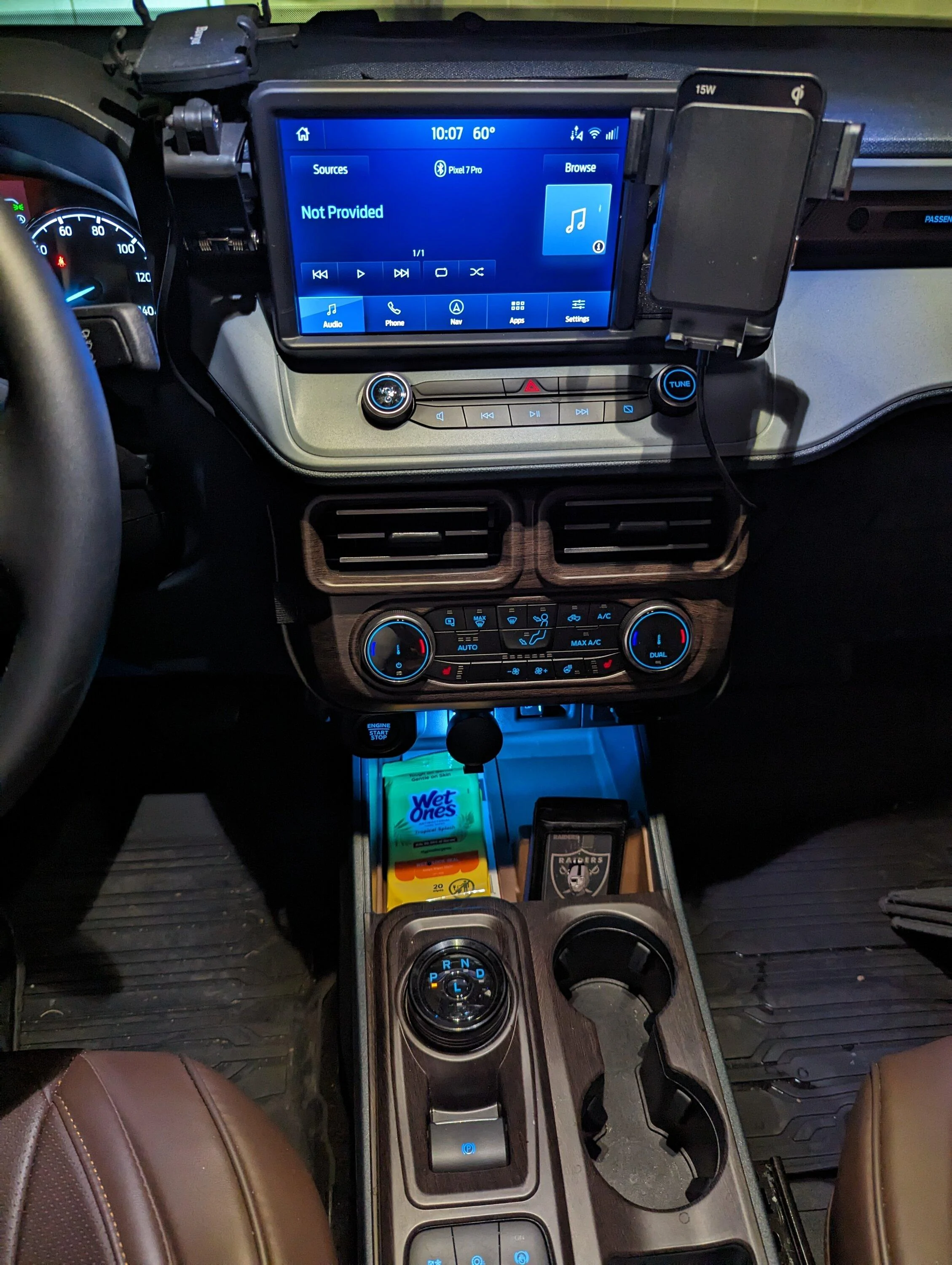 Center Console Ambient Lighting install in my 2023 Lariat Maverick ...