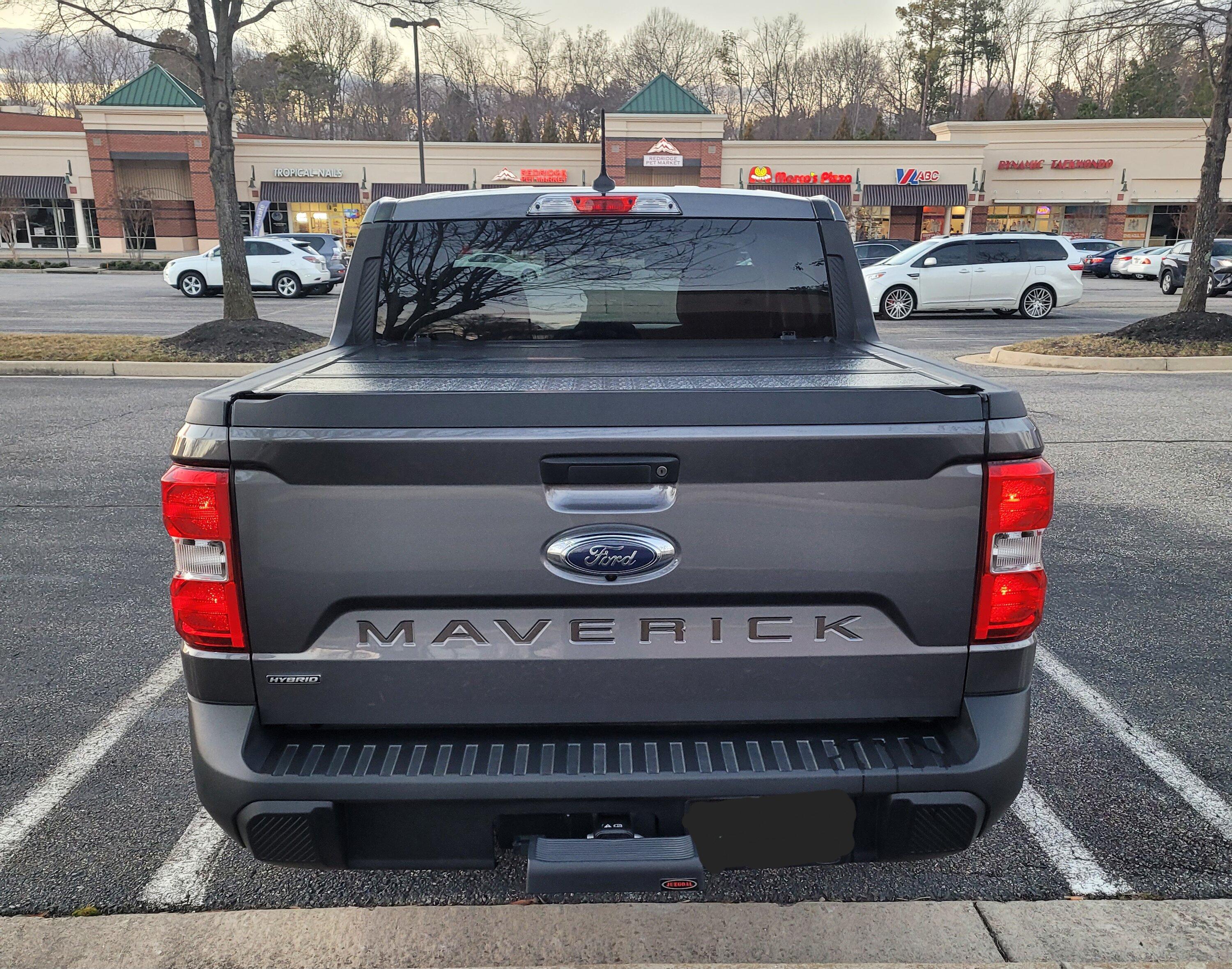 Got rear ended this morning - hitch step saved my Mav ...