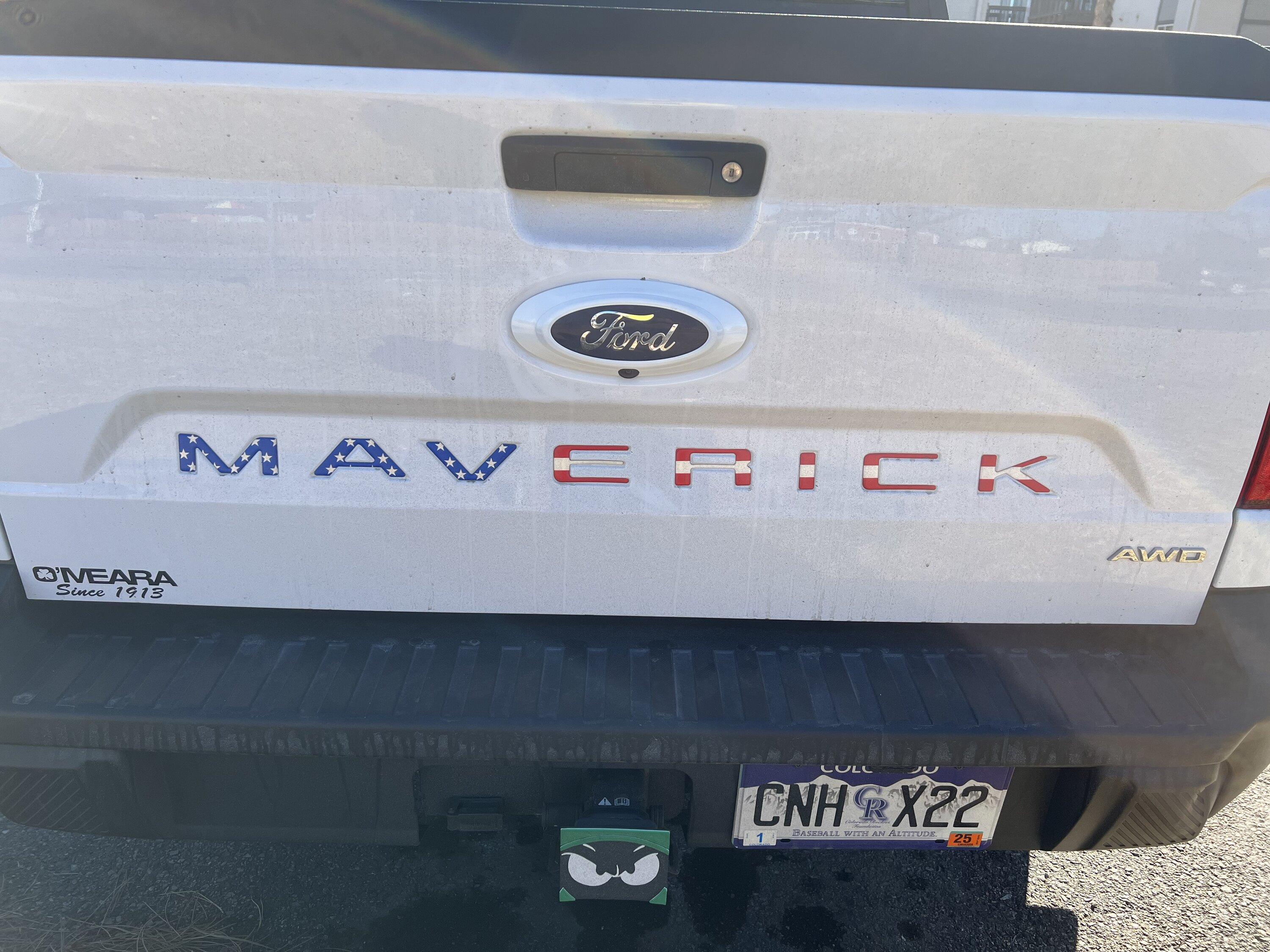 Reflective tailgate lettering for 2023 Maverick - recommendations ...