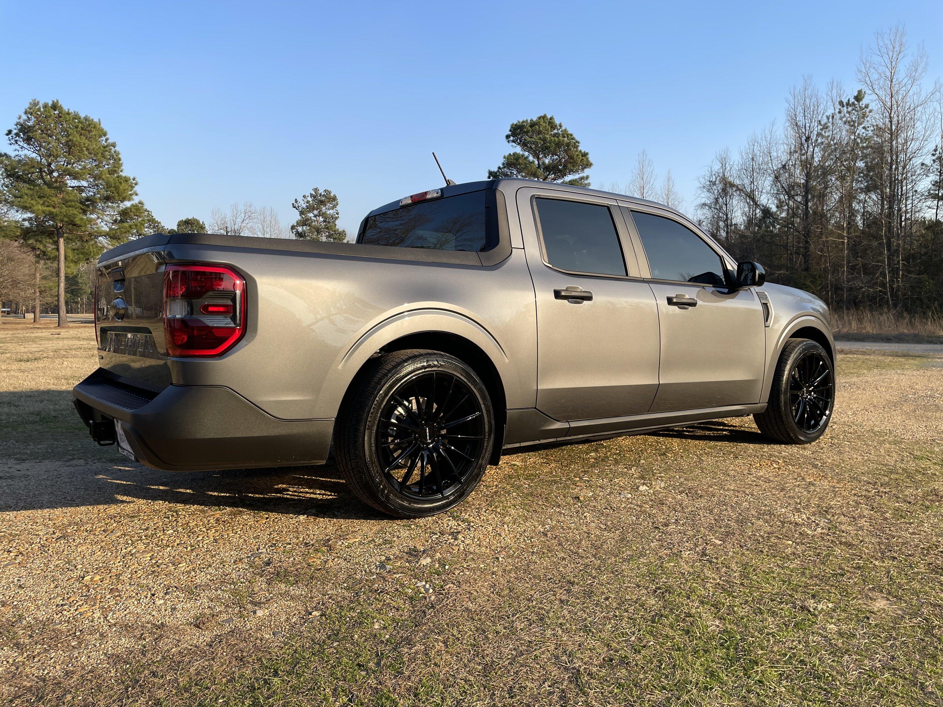 Lowered 2024 Maverick XLT Hybrid Build: Eibach Springs, 20" Vision ...