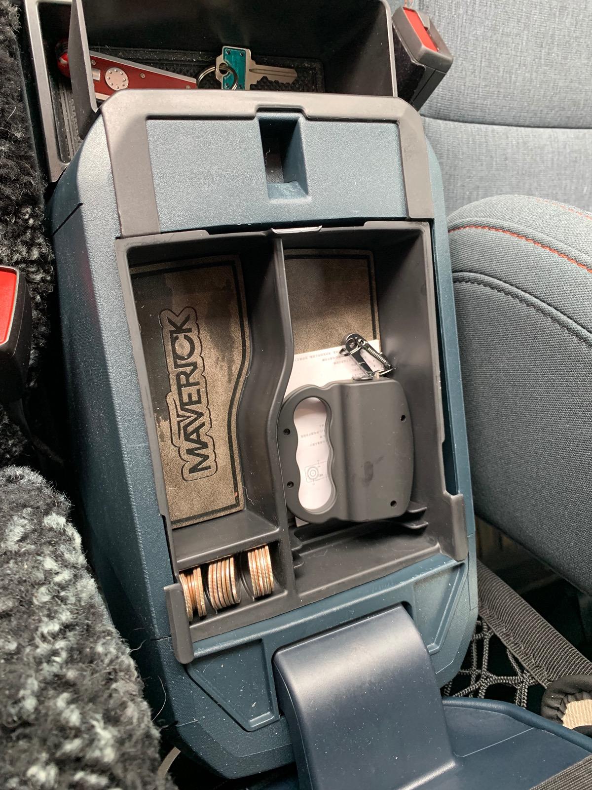 Center Console Safe | MaverickTruckClub - 2022+ Ford Maverick Pickup ...