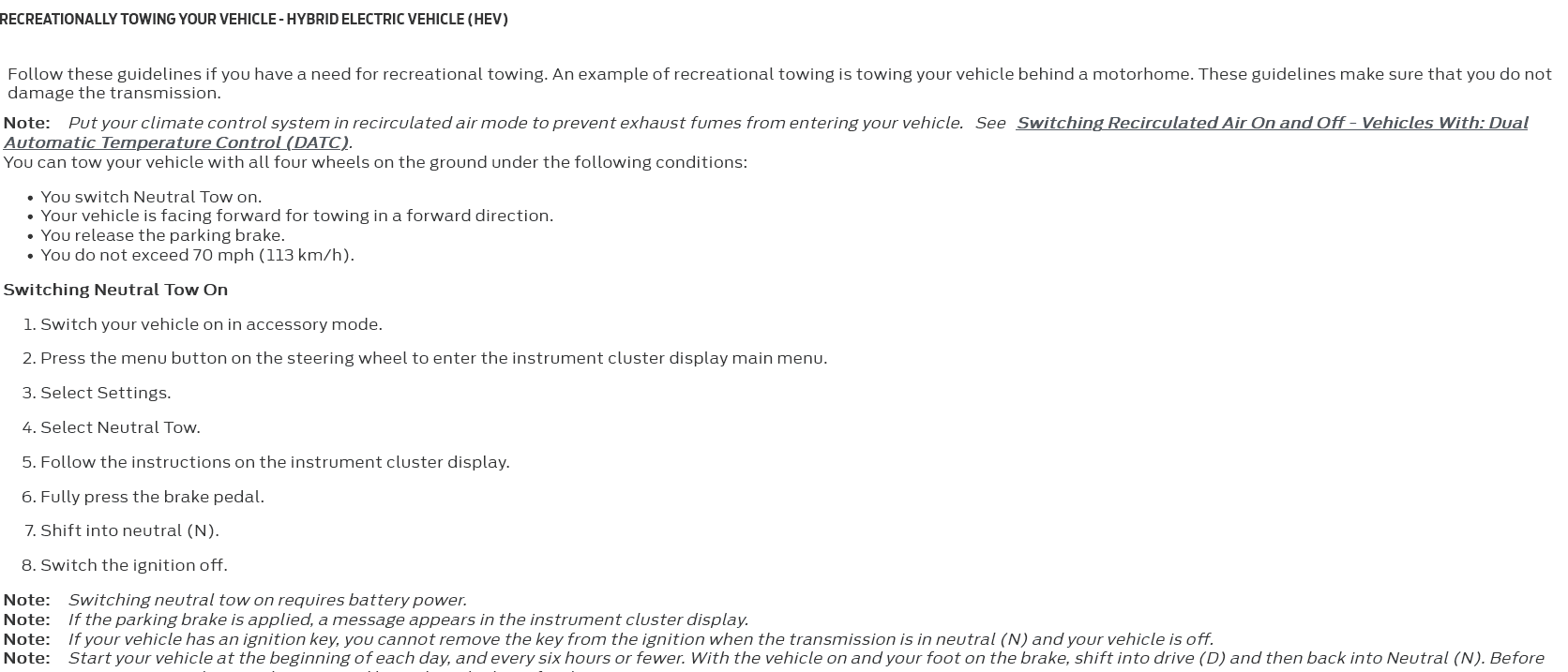 Hybrid Neutral Towing key position | MaverickTruckClub - 2022+ Ford ...
