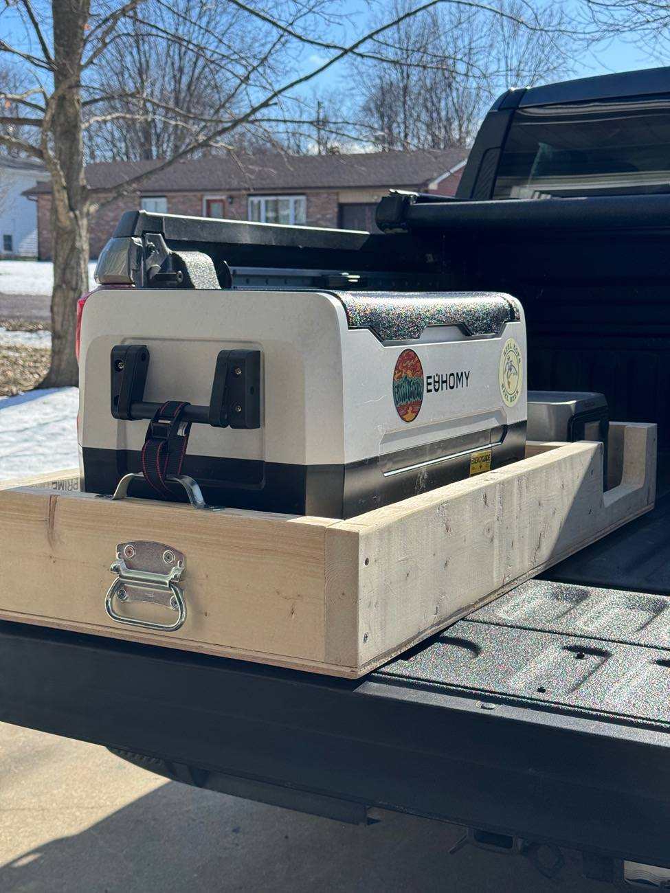 DIY Bed Tray for 12v Fridge + Power Station | MaverickTruckClub - 2022 ...