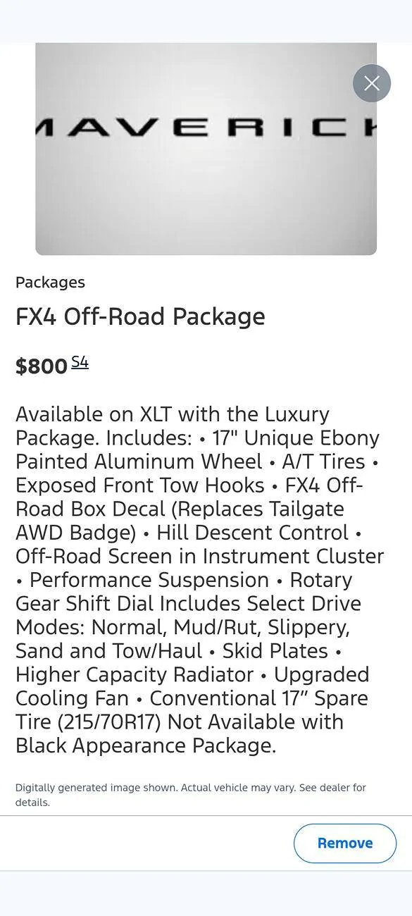 FX4 package | MaverickTruckClub - 2022+ Ford Maverick Pickup Forum ...