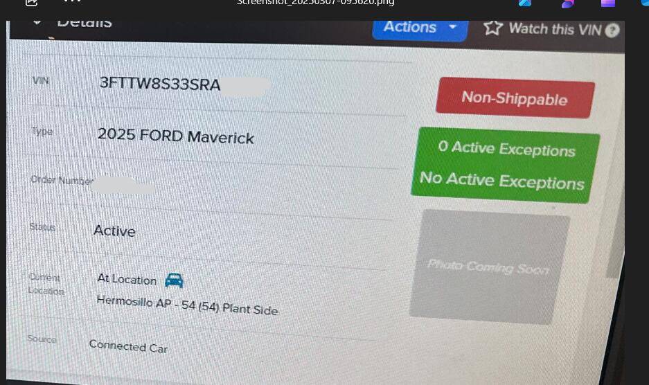 Mav Camera Recall holding truck on "Quality Hold" at the factory ...
