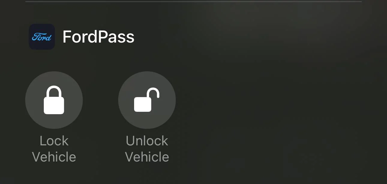 FordPass has iOS Control Center, Widgets and Shortcuts ...