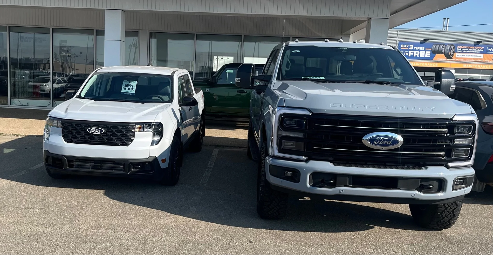 F350 Super Duty beside my Maverick | MaverickTruckClub - 2022+ Ford ...