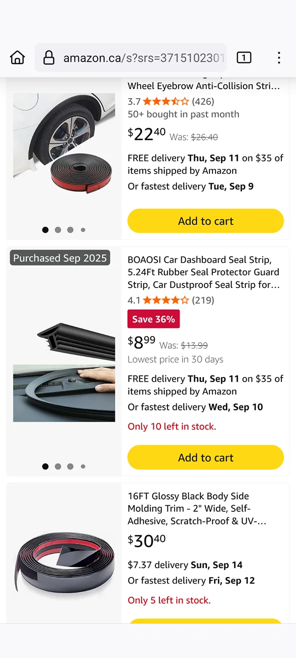 This trim seal strip seems to have fixed my dash rattle ...