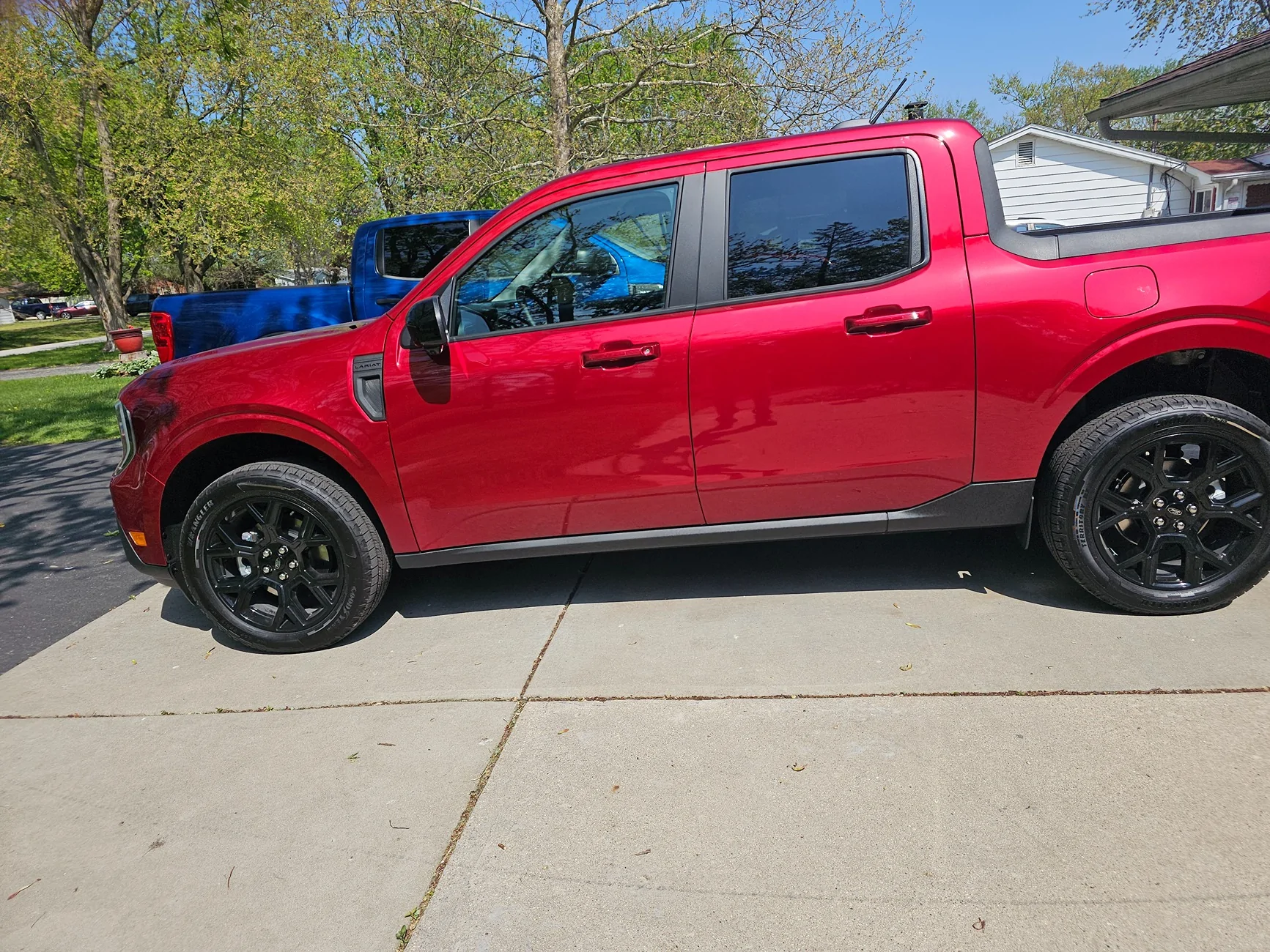 2025 Maverick Lariat lowered - before and after | MaverickTruckClub ...