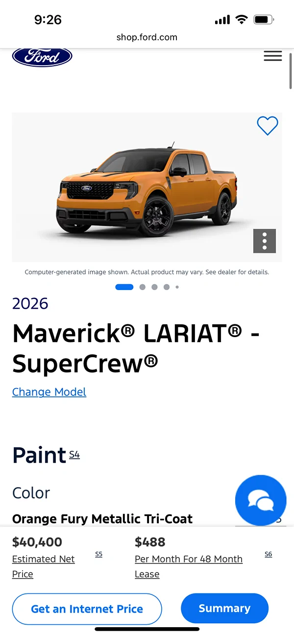 2026 Maverick Build & Price Configurator Site Is Live | MaverickTruckClub - 2022+ Ford Maverick ...