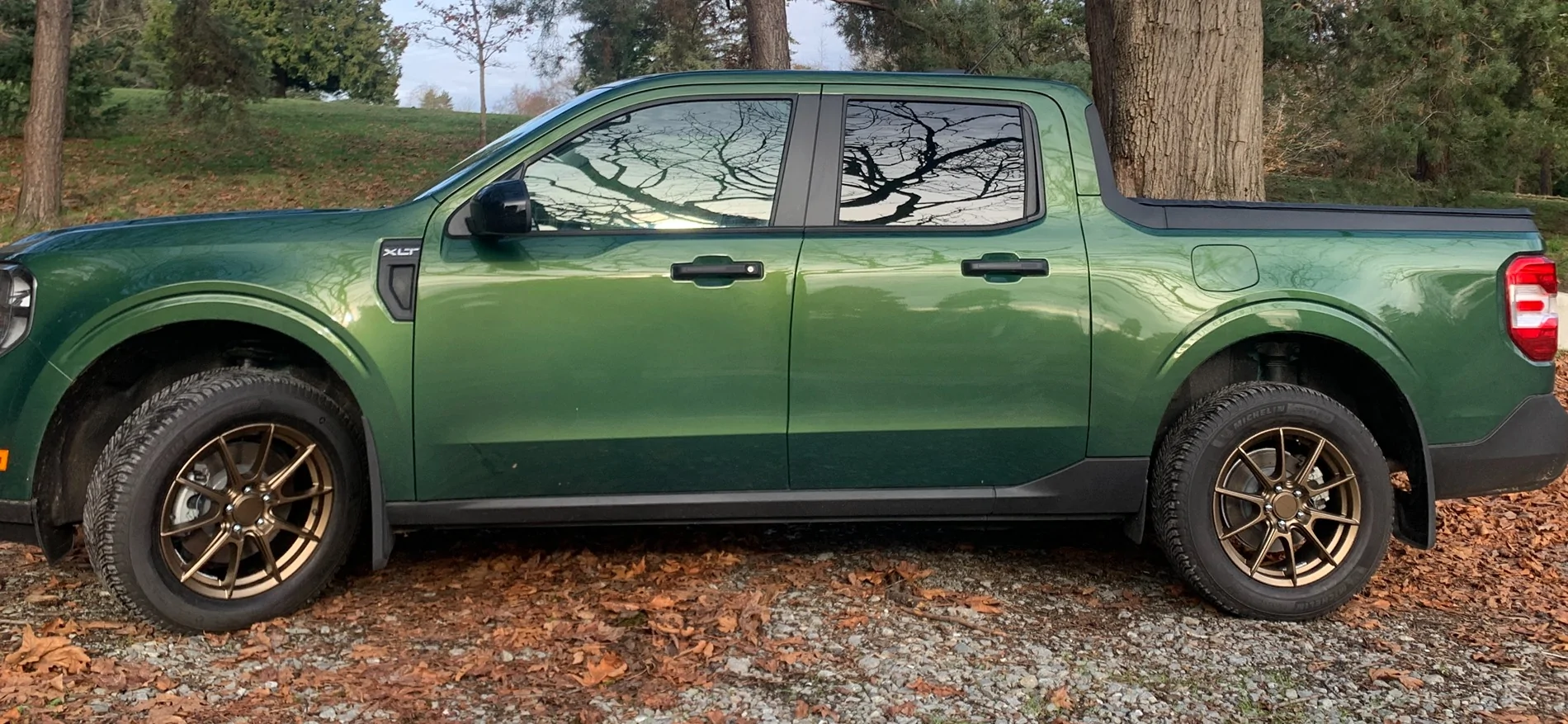 Economical Bronze Wheels on Eruption Green | MaverickTruckClub - 2022 ...