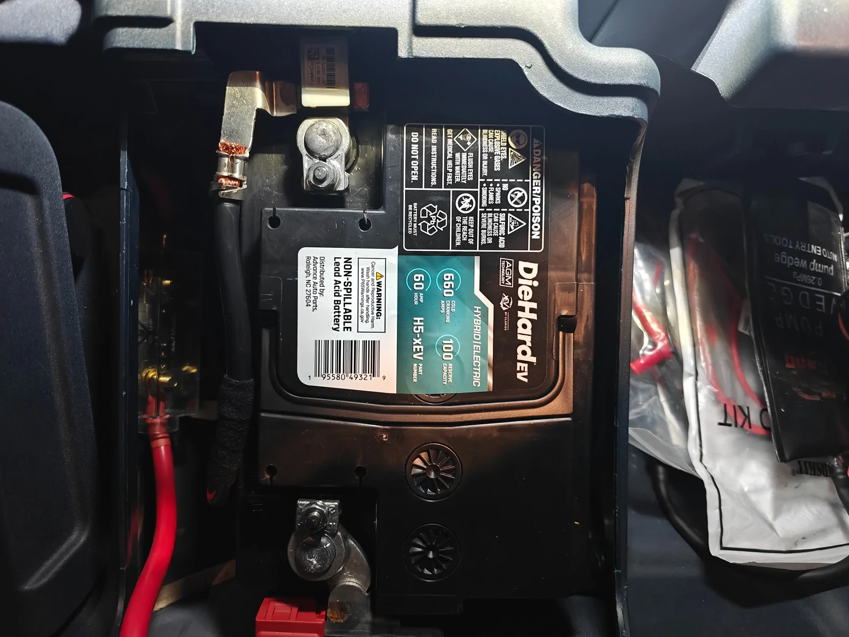 2022 hybrid H4 to H5 12v Battery installed | MaverickTruckClub - 2022 ...