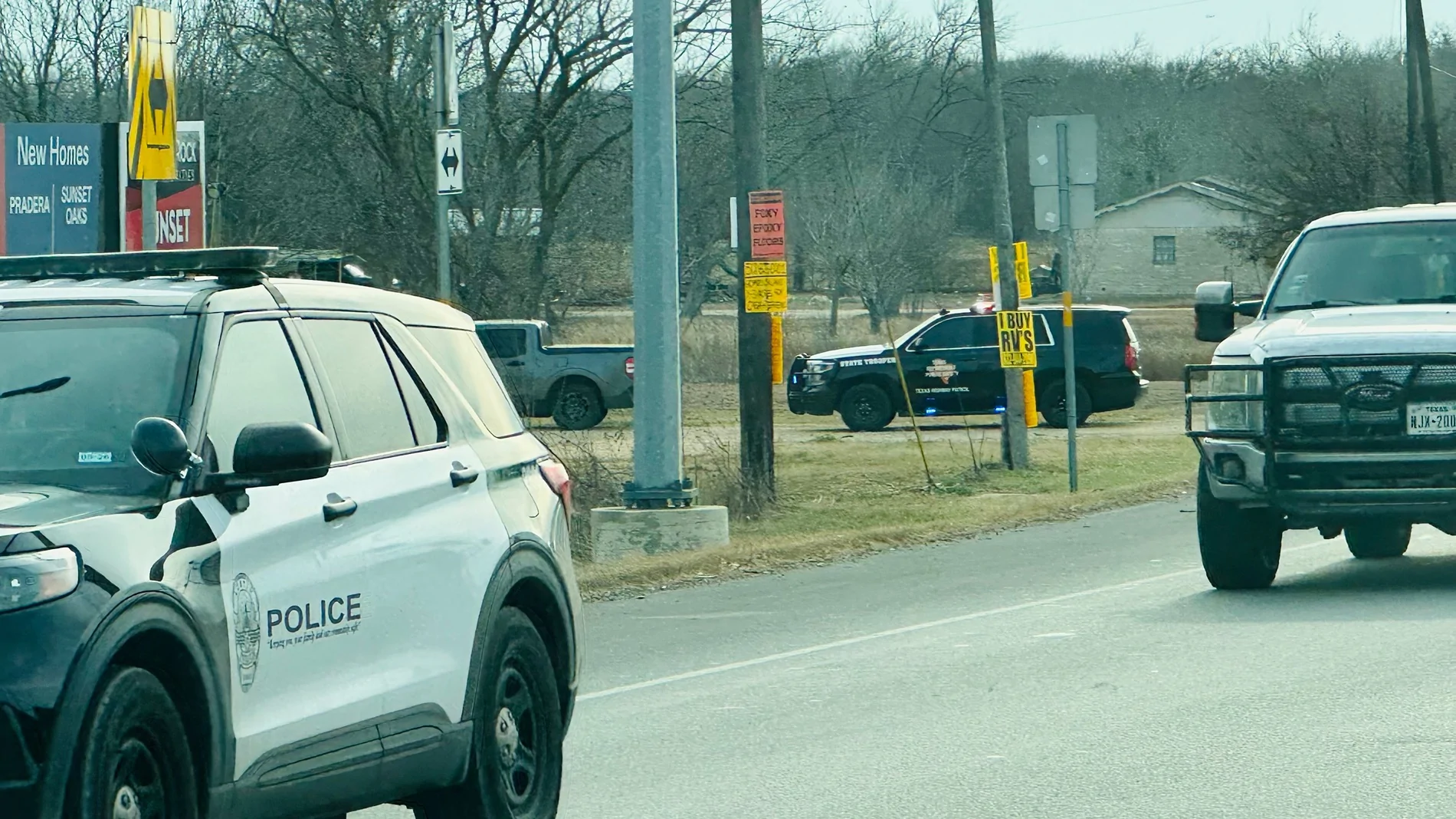 Today in Kyle Texas ... Maverick meets State Trooper ...