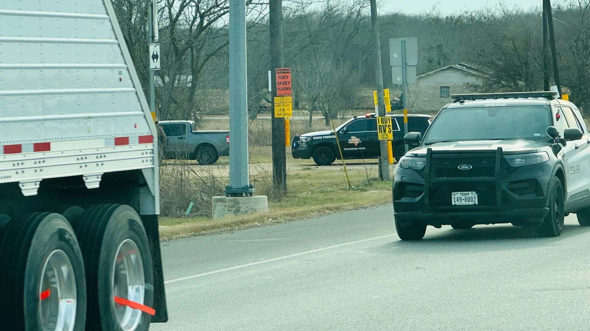 Today in Kyle Texas ... Maverick meets State Trooper ...