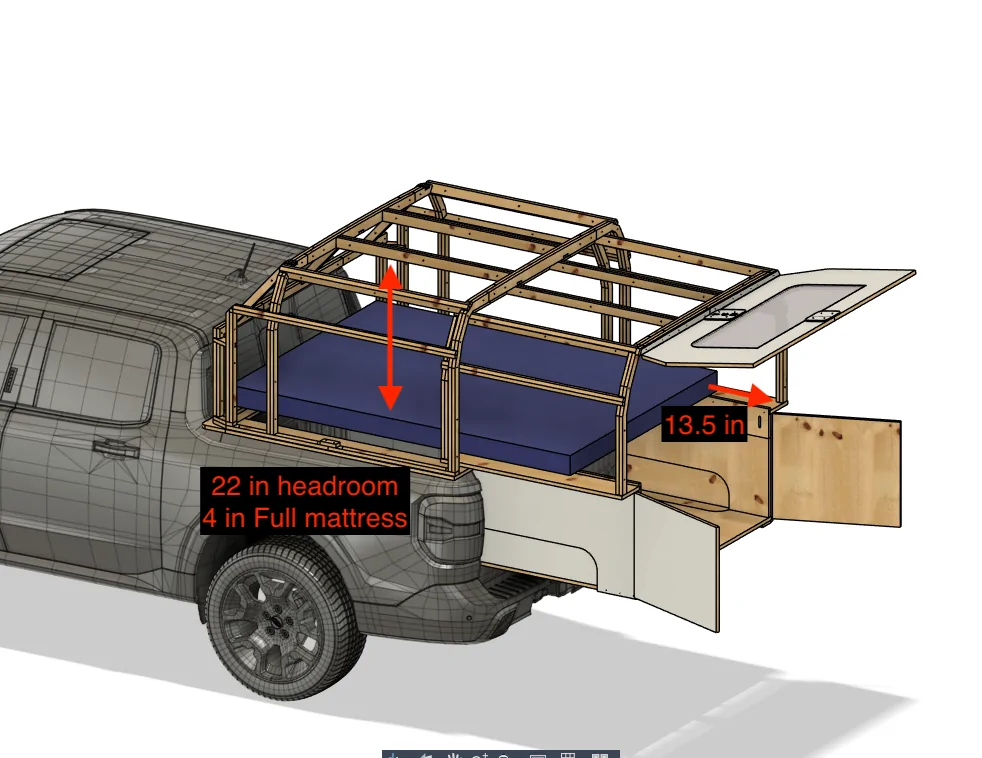Hard sided camper shell system design for Maverick | MaverickTruckClub ...