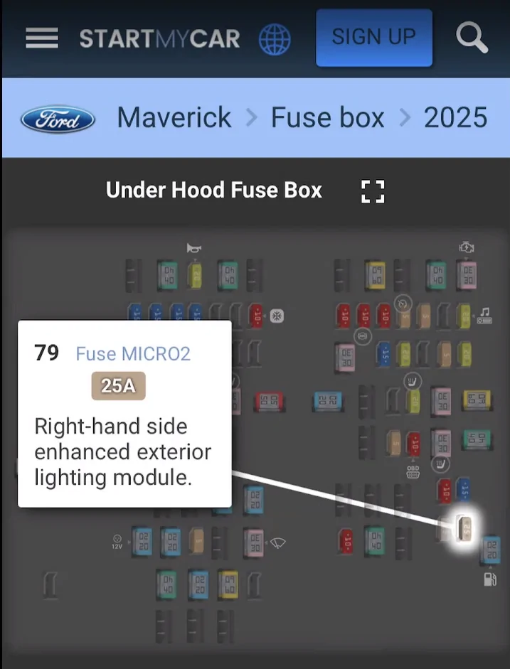 Fuse 78 as a 12V - Door Handle or Key Fob Activated | MaverickTruckClub ...