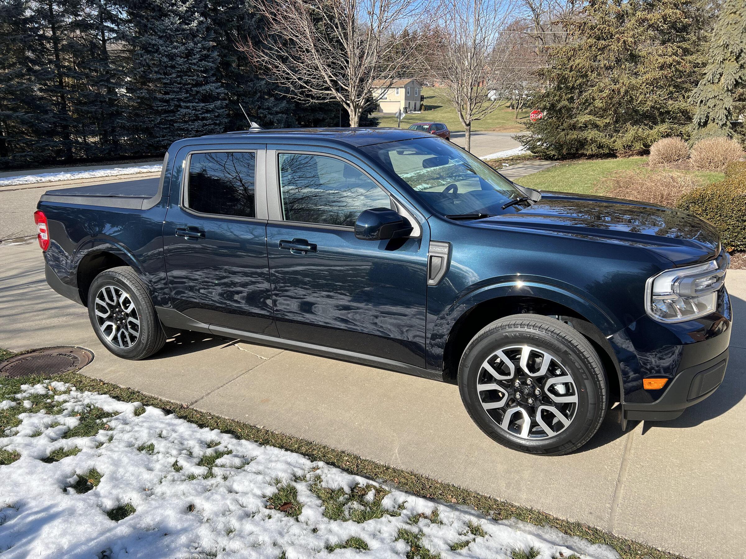 Took Delivery of our Alto Blue Maverick Lariat Hybrid today - Pics and ...