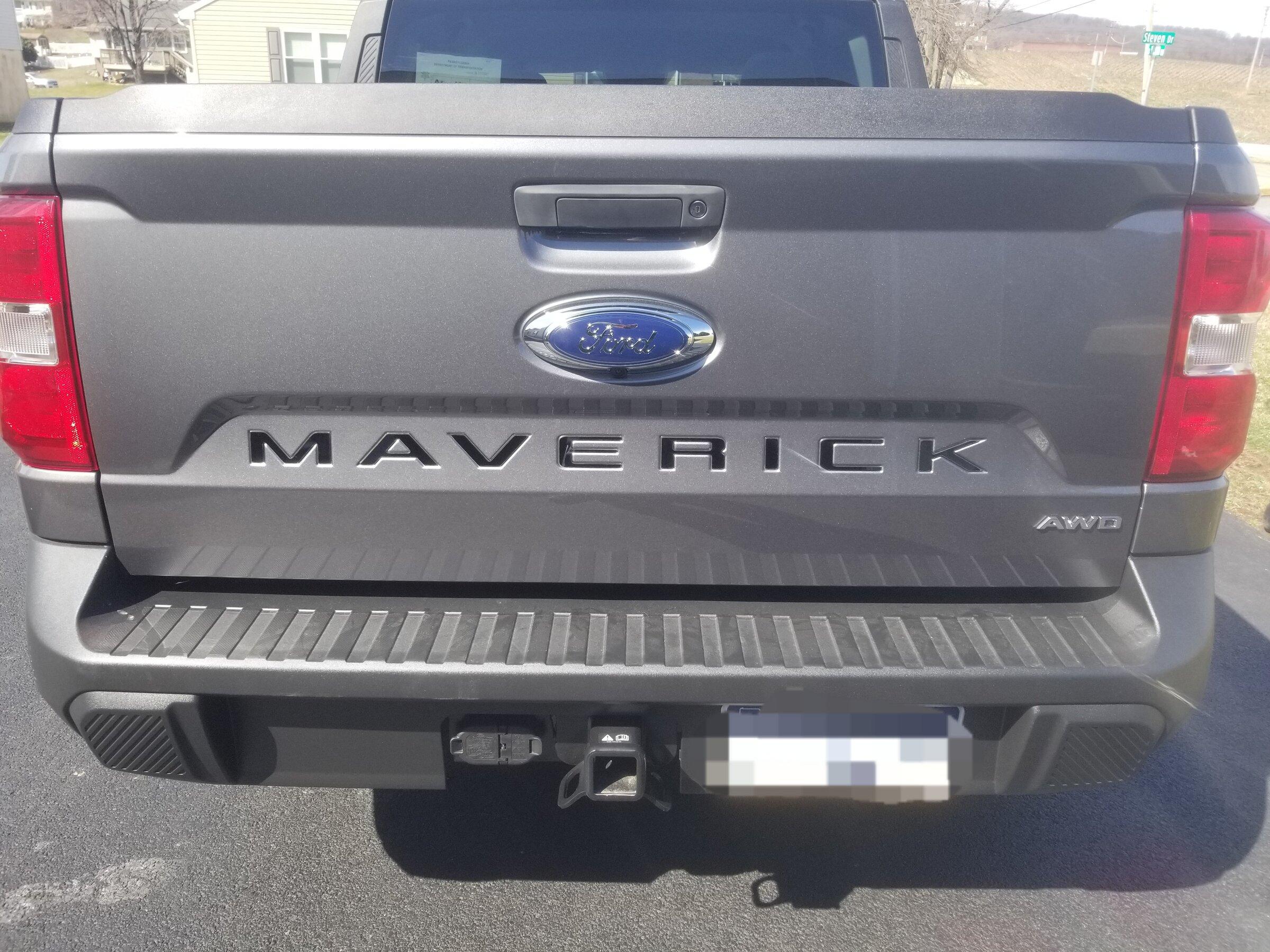 Tailgate lettering kit installed | MaverickTruckClub - 2022+ Ford ...