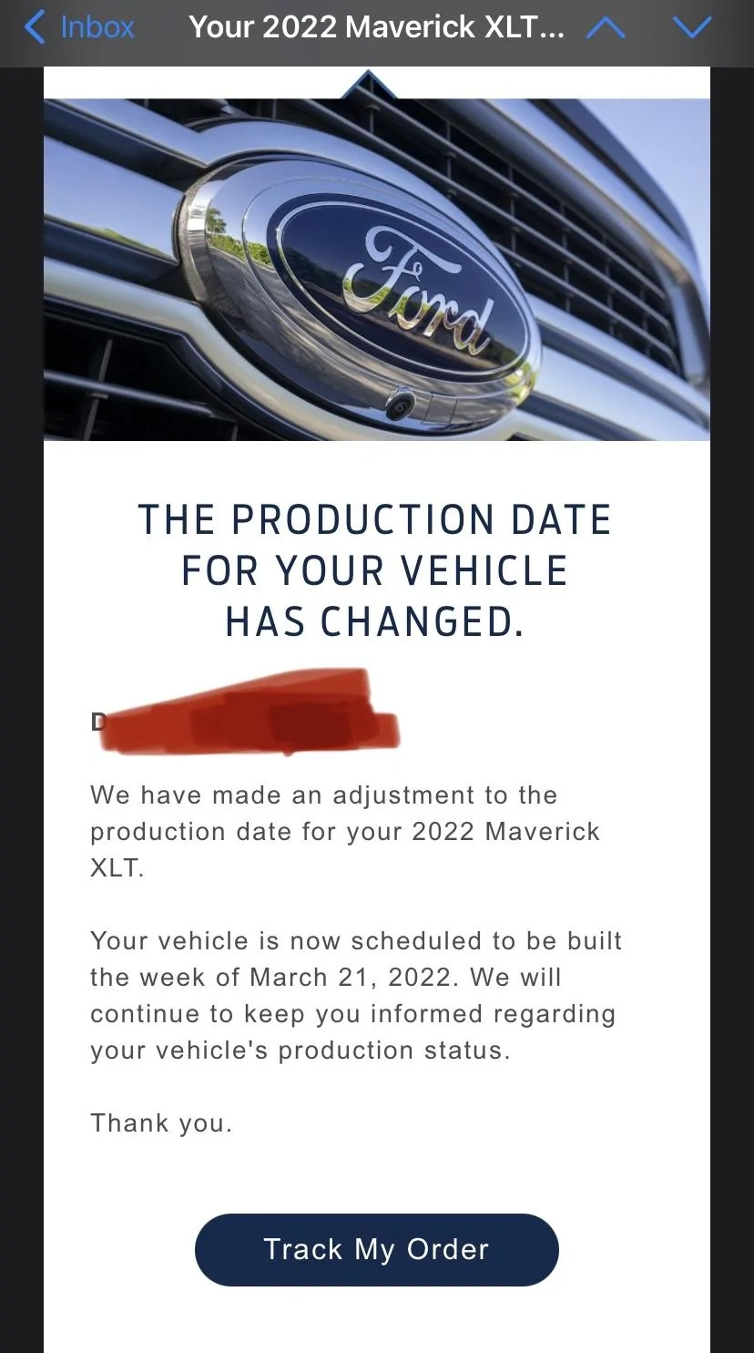 Ford sends out (blanket spam) email -- "An Important Update About Your ...