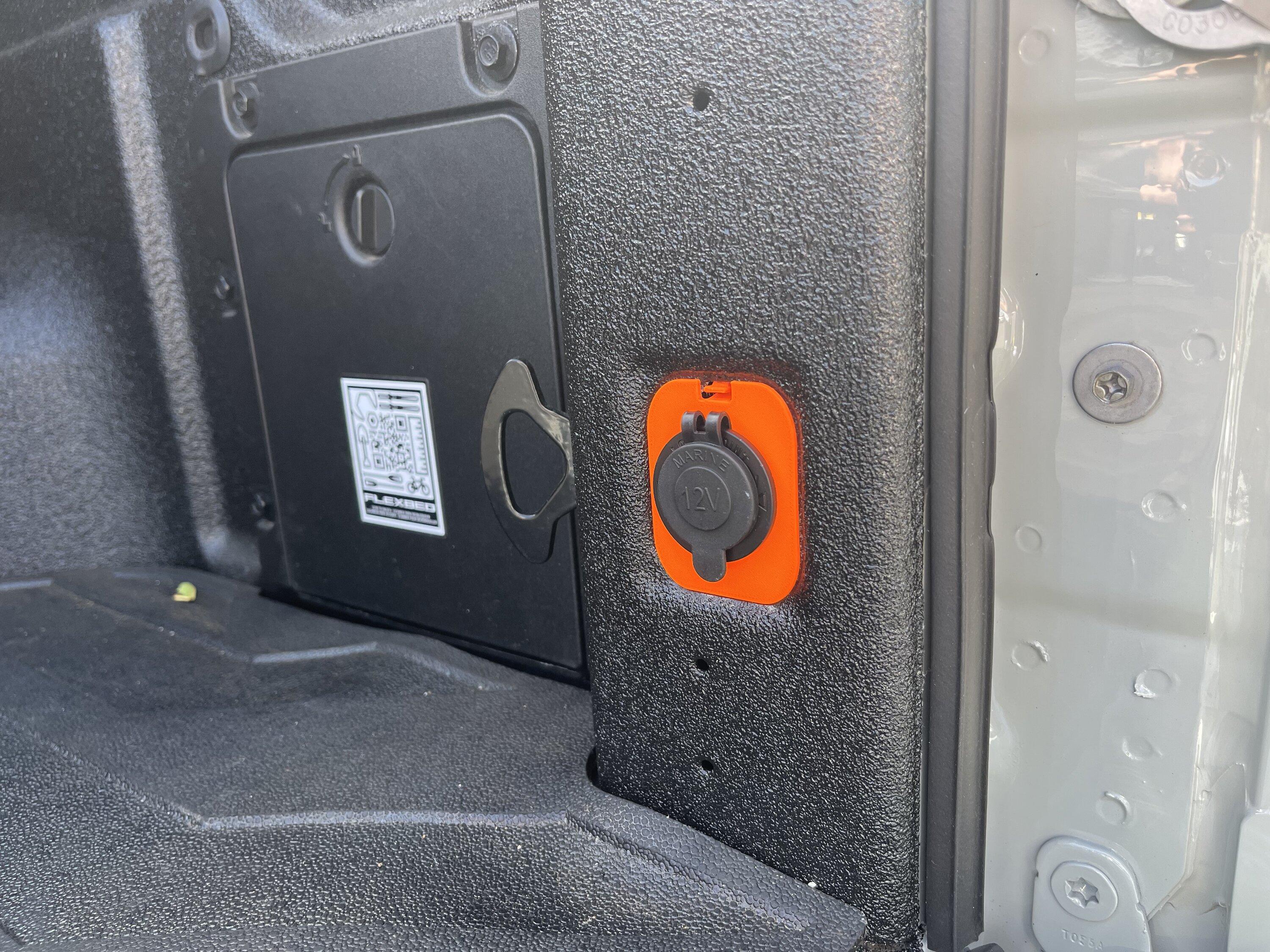 Bed Blanking Plate - 3D Printed for 12V Accessory Outlet ...