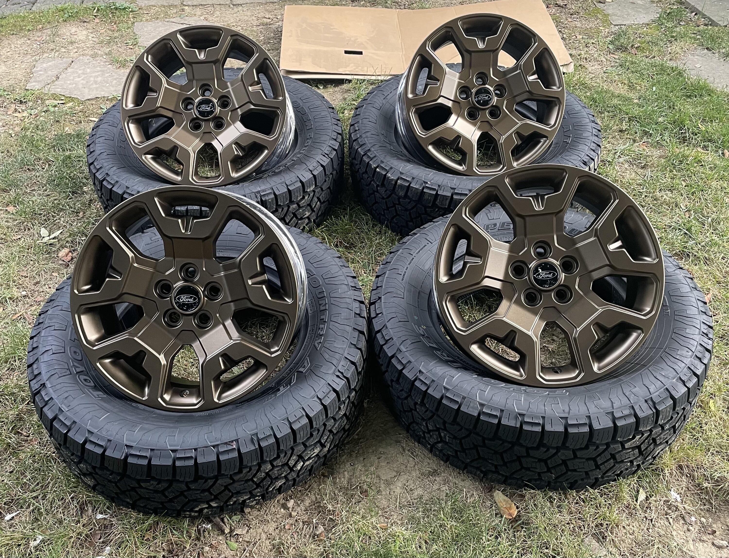 Bronze powdercoated factory OEM wheels [now with 2" lift kit & tires ...