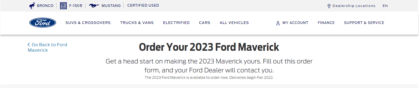 OFFICIAL: 2023 Maverick Order Bank opens today (9/15/22) at 4:30 ET / 3 ...