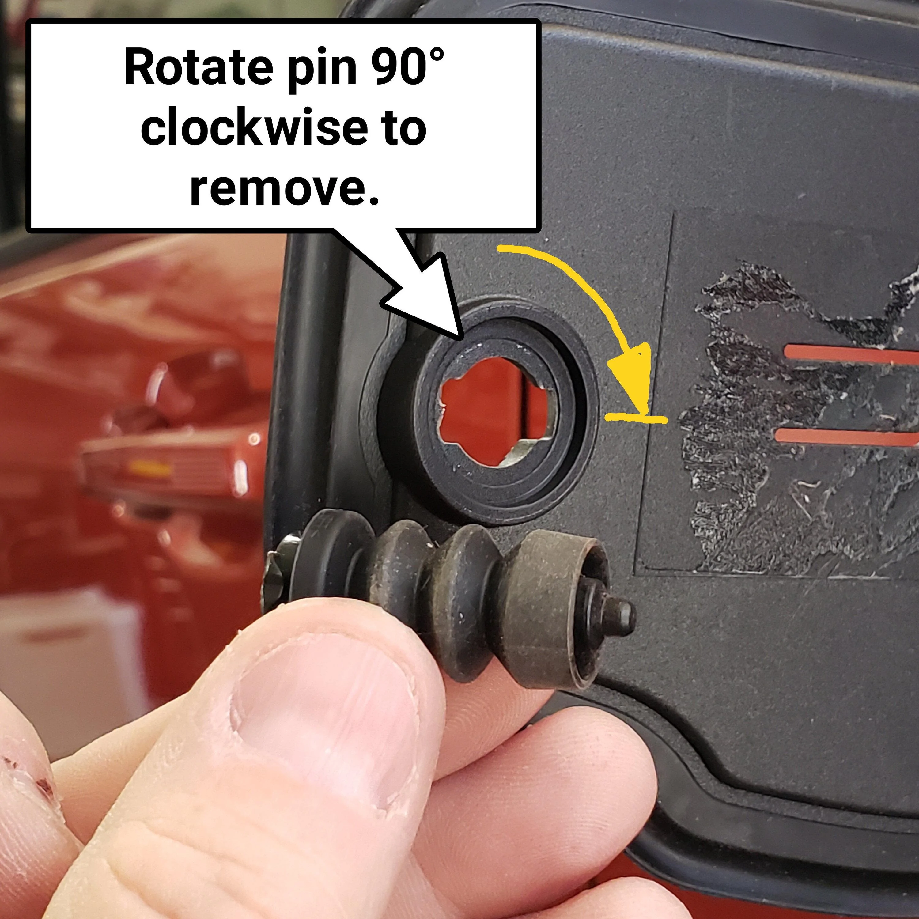 HOW TO remove your fuel filler cover and replace your fuel door pin ...