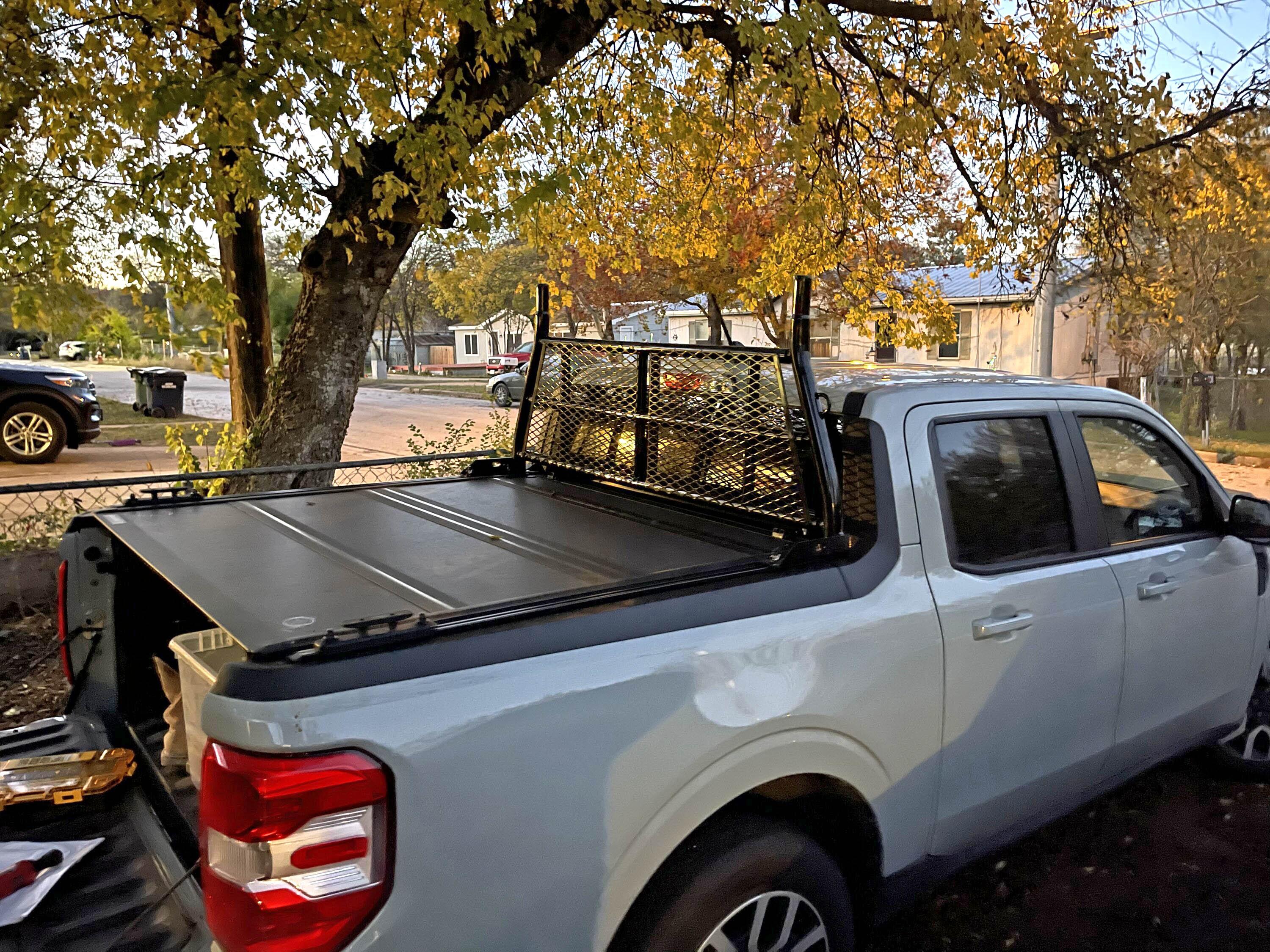 Headache rack, Backflip tonneau cover and TruXedo Elevate TS Rails ...