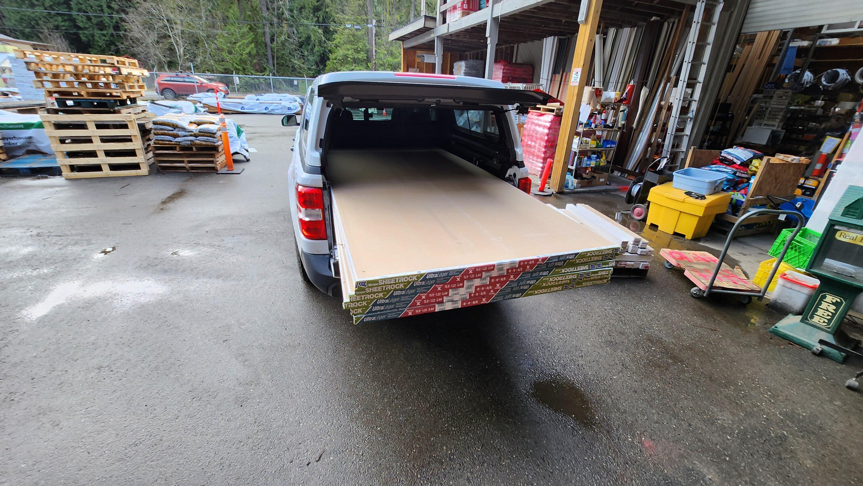 Anyone haul any 1/2" sheets of drywall yet? | MaverickTruckClub - 2022 ...