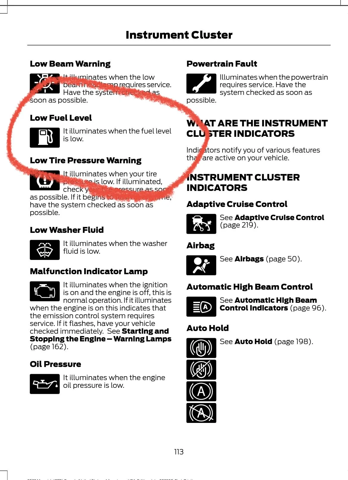 Is there a LOW GAS Light Indicator on the dashboard for Ford Maverick ...