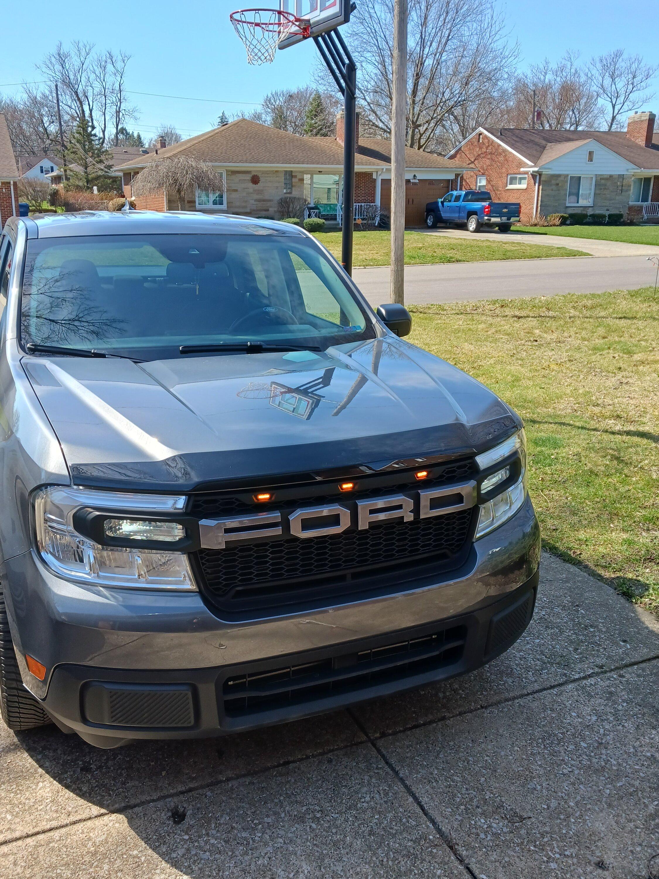 Raptor style grille and pedal commander installed | MaverickTruckClub ...
